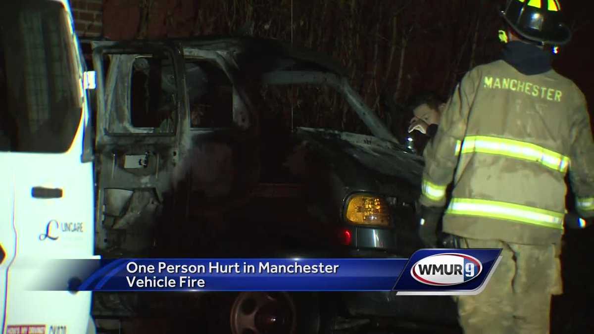 Van fire spreads to former bakery building, man burned