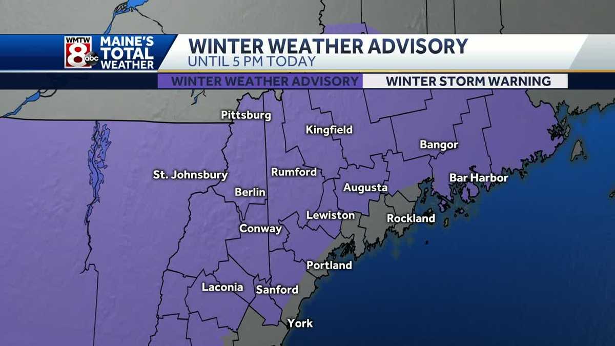 Heavy rain, strong wind follows Monday morning wintry mix