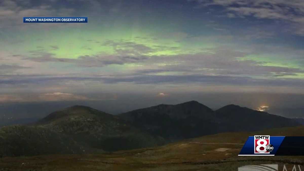 Northern lights captured at Mount Washington