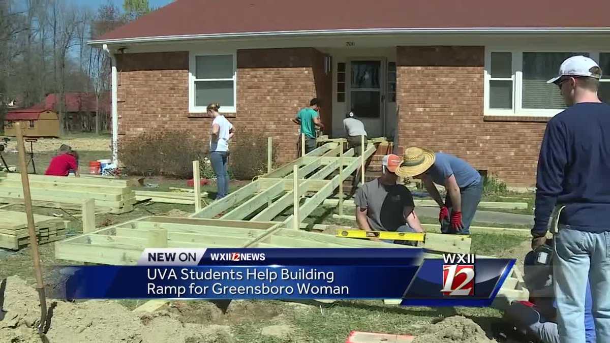 UVA students spend spring break building ramp for 91-year-old Triad woman