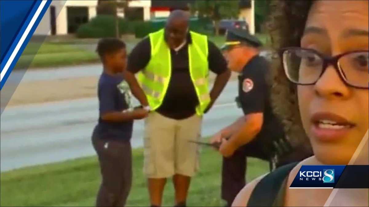 Conversation between police, 7-year-old caught on camera