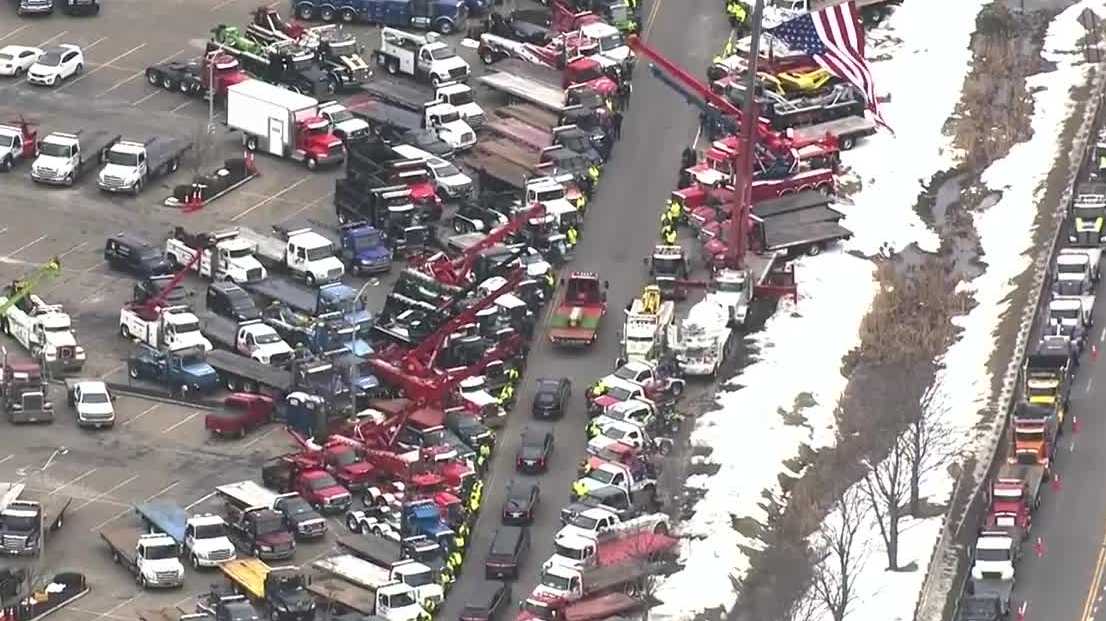 Family, friends gather at funeral for tow truck driver Family, friends gather at funeral for tow truck driver