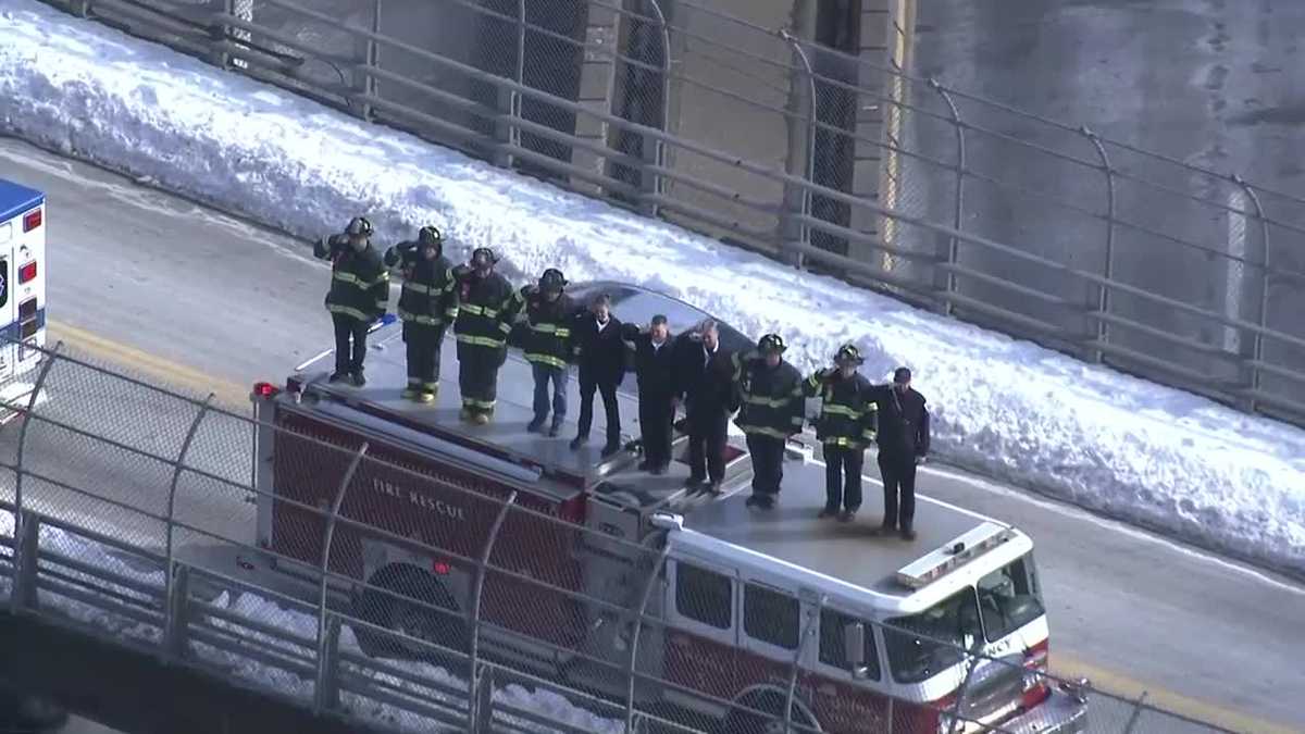 Somber salute: Many pay respect for firefighter Joseph Toscano