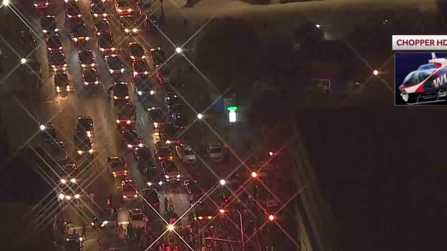 Night protests remain peaceful after afternoon of tension between ...