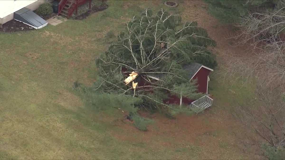 PHOTOS: Damage from tornado warning in central Maryland
