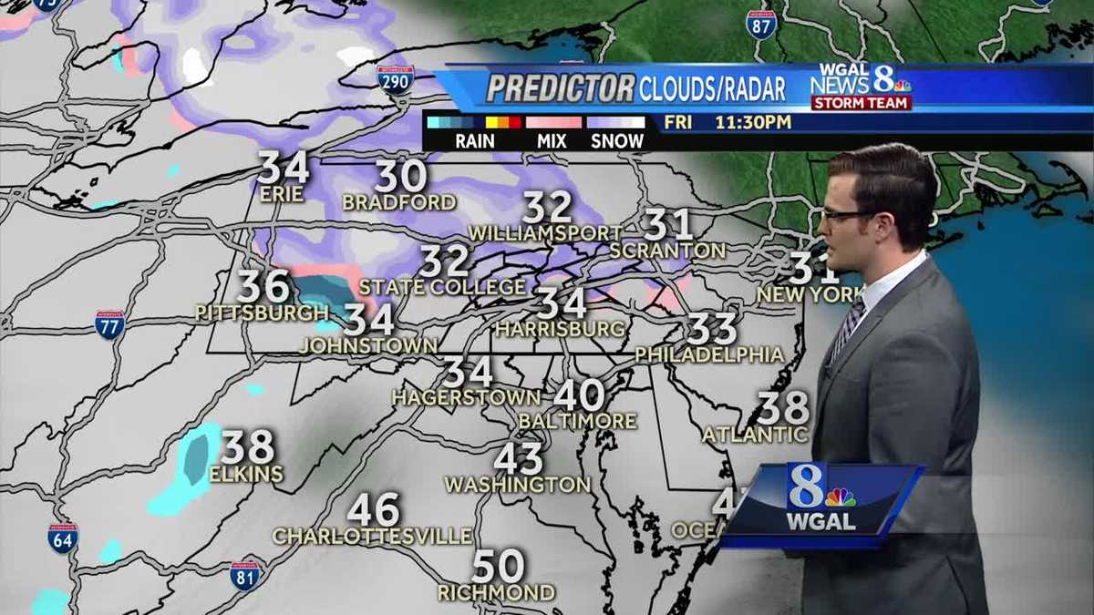 Snow showers, sleet, freezing rain possible Friday night