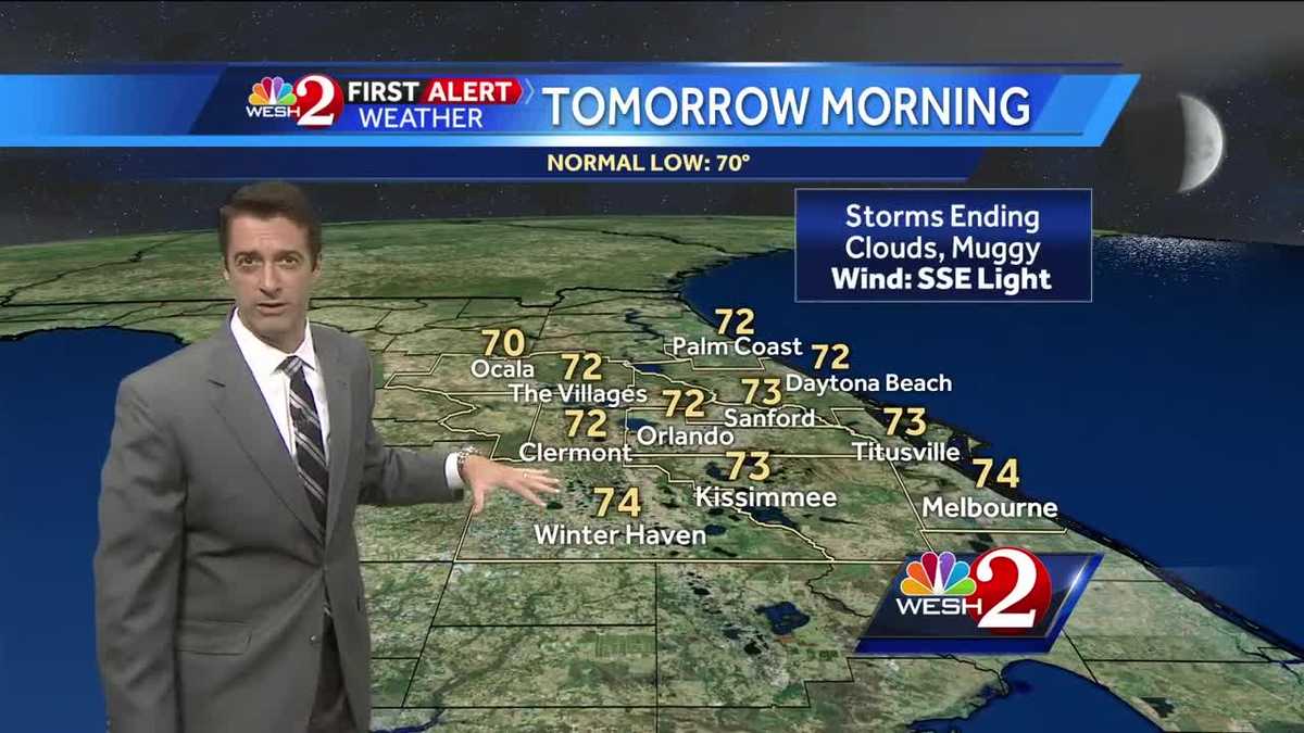 Storms ending, cloudy, humid Thursday morning Storms ending, cloudy, humid Thursday morning