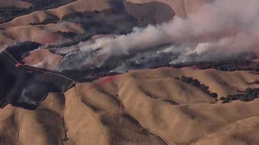 Grass fire burns 150 acres near Gilroy