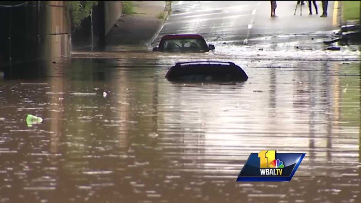 Maryland gets heavy rainfall Monday