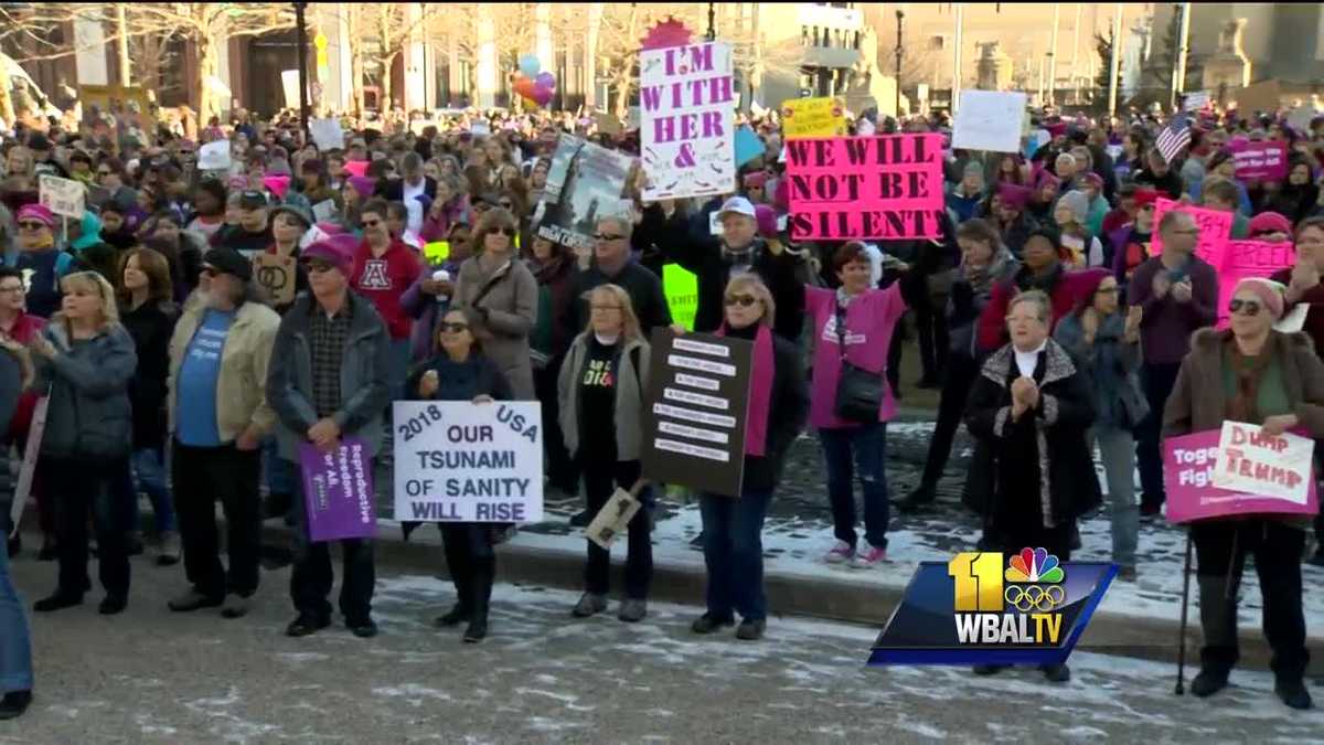 Thousands gather for second Baltimore Women's March