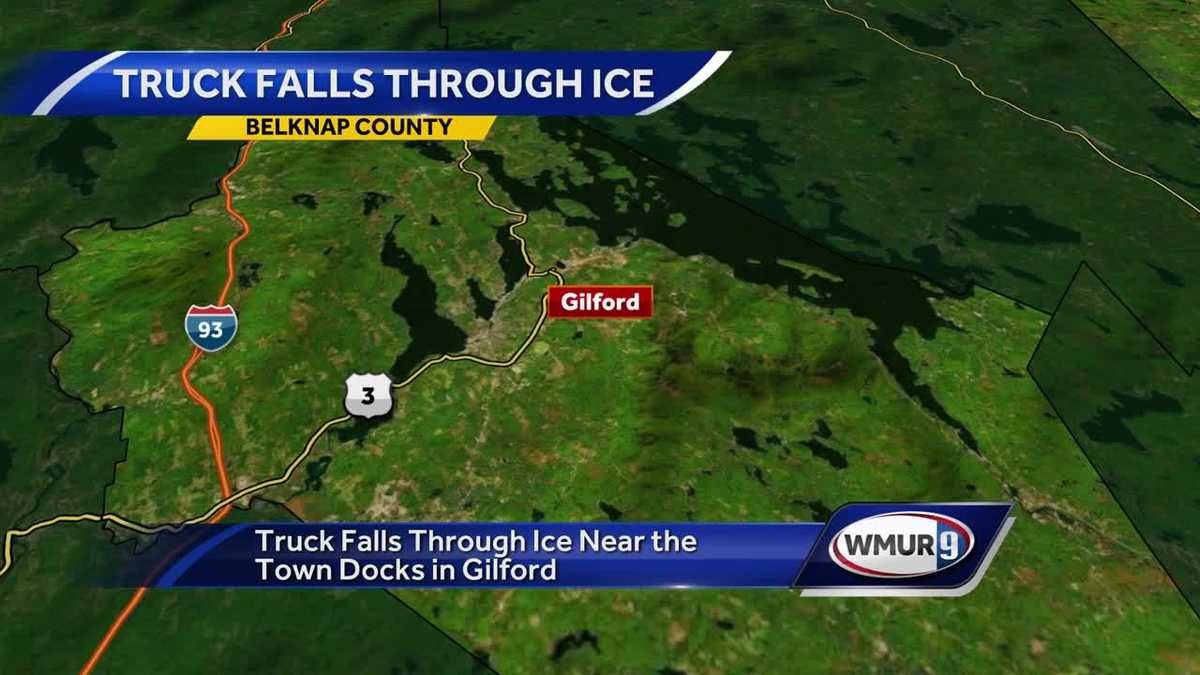 Truck sinks through ice in Gilford