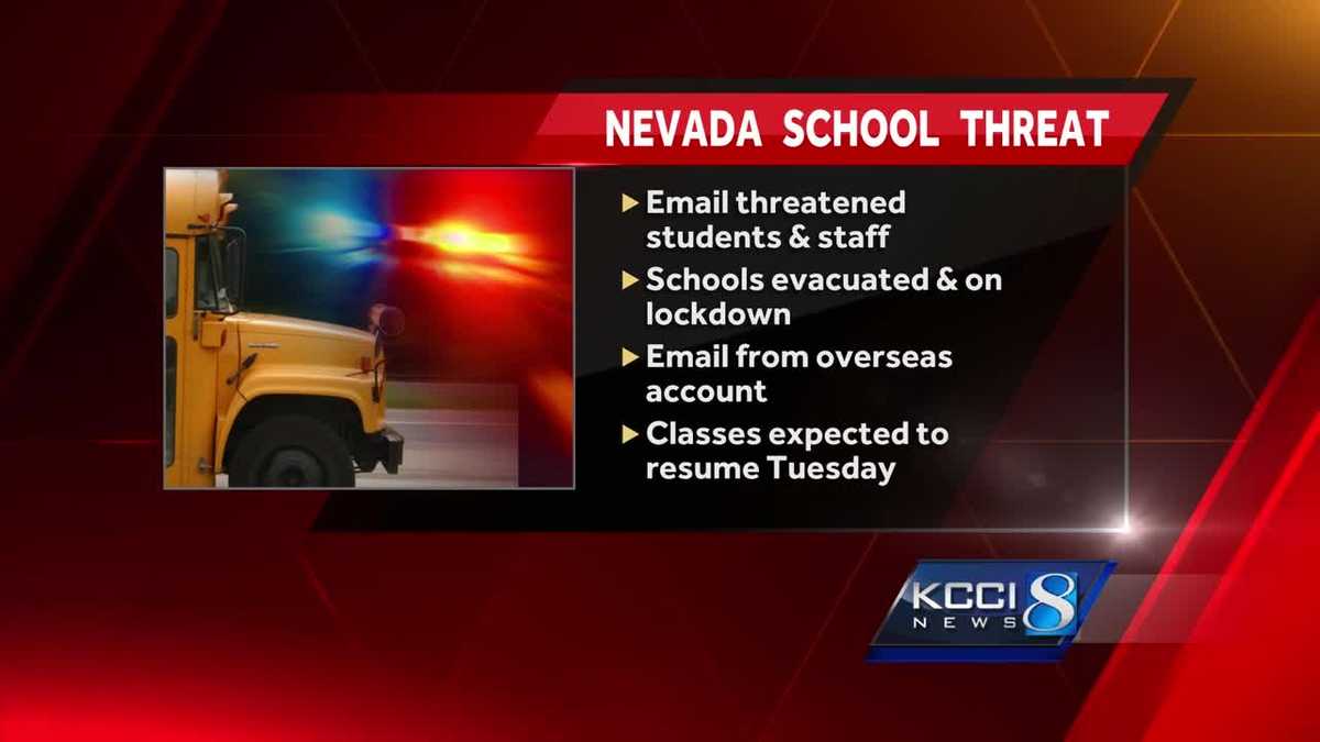 Students evacuated from Nevada school following overseas email threat Students evacuated from Nevada school following overseas email threat