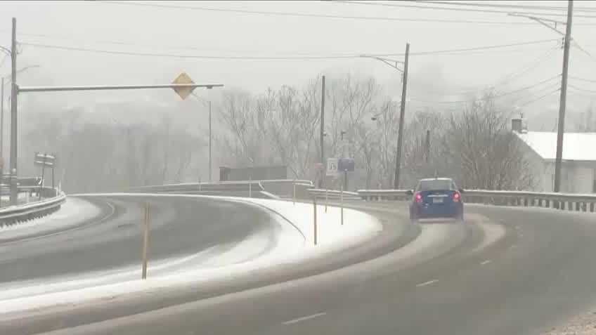 Snow hitting Fayette County during Wednesday morning storm