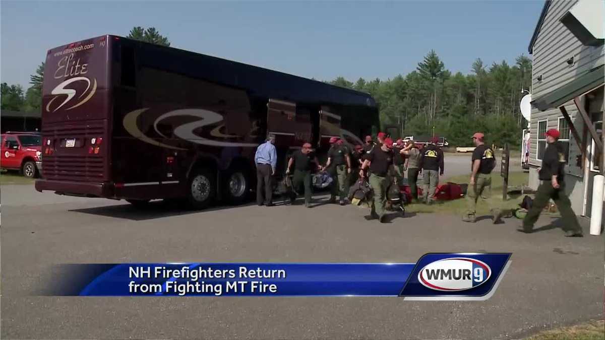 NH firefighters return from battling blazes in Montana
