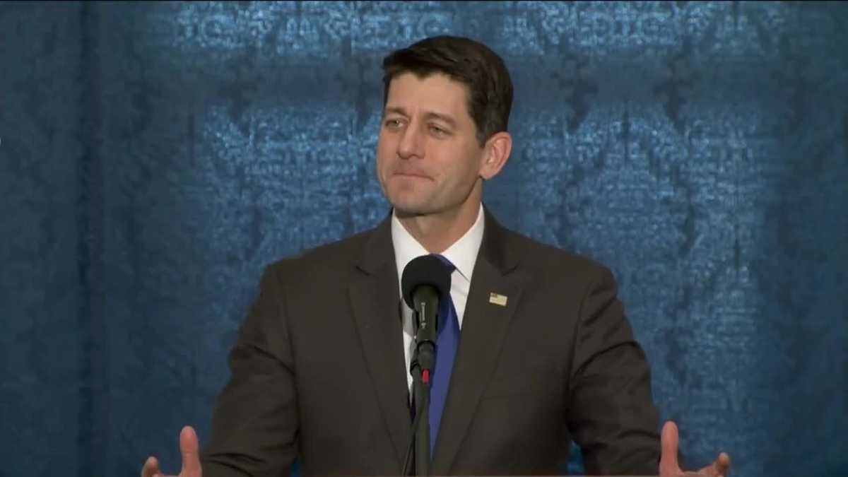 In farewell, Ryan sees solutions if 'politics will allow it'