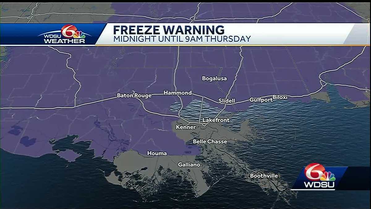 Wednesday Videocast: Freeze Warning for parts of the area tonight