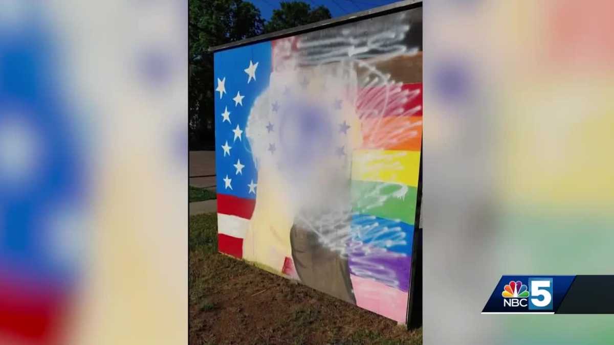 White supremacist graffiti tagged on public art walls