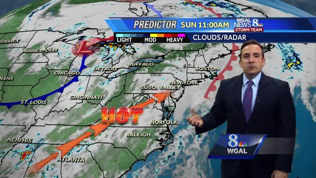 Sweltering Sunday, Severe Thunderstorms Possible Monday