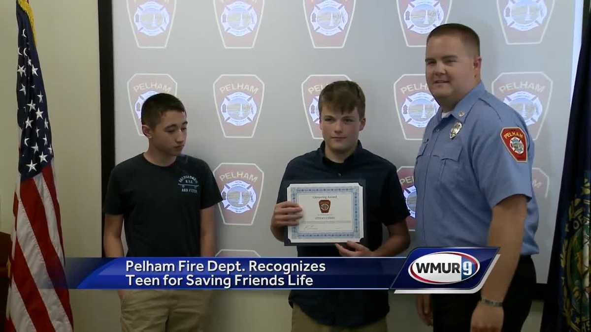 Teen receives livesaving award from Pelham Fire Department