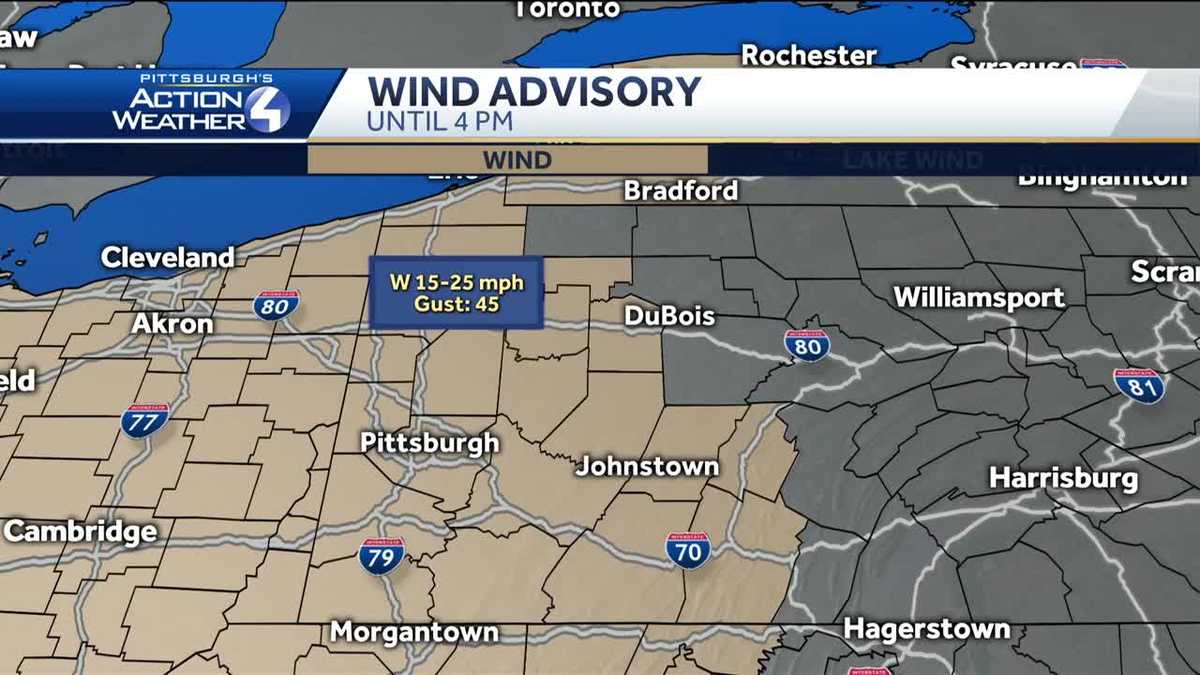 PITTSBURGH WEATHER: Wind advisory issued for Western Pennsylvania ...