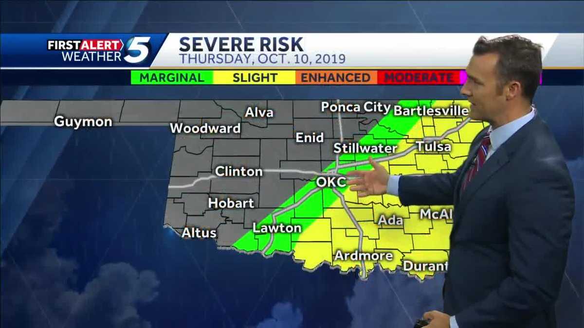 TIMELINE: Strong cold front moving in, severe weather possible in Oklahoma