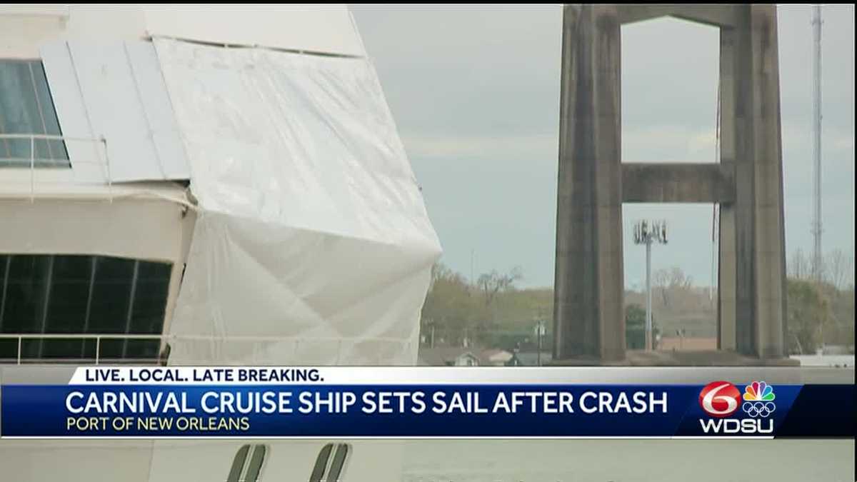 Carnival ship leaves New Orleans after collision repairs