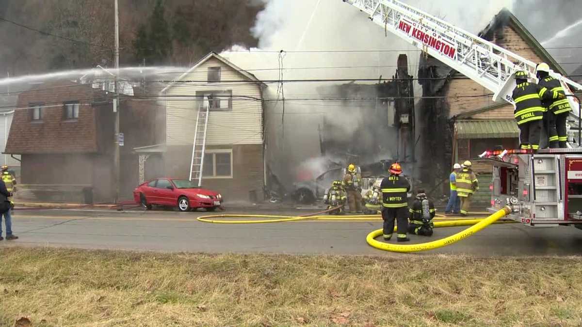 Massive fire started after vehicle hits gas line in East Deer