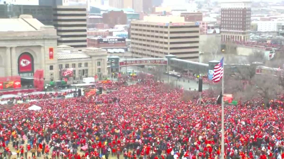 SEA OF RED: Chiefs fans celebrate Super Bowl win