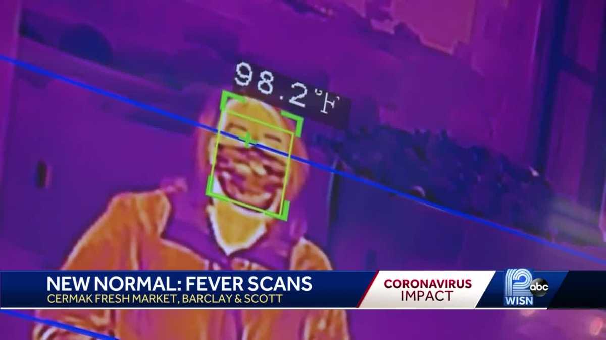 Coronavirus: Infrared scanners check grocery customer temperatures
