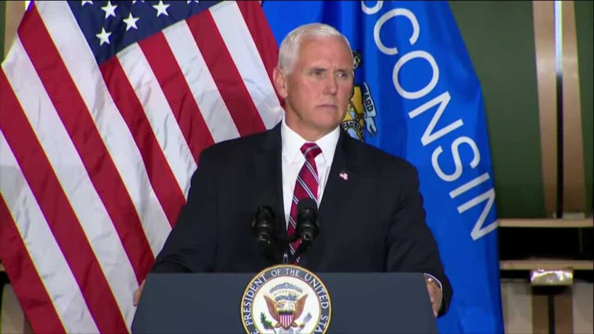Vice President Mike Pence stumps for re-election in Wisconsin