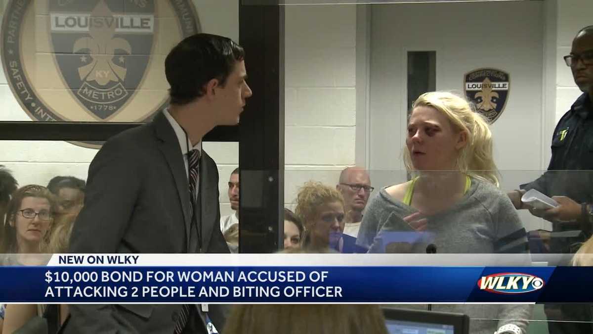 Bail set at $10,000 for woman accused of attacking 2, biting officer Bail set at $10,000 for woman accused of attacking 2, biting officer