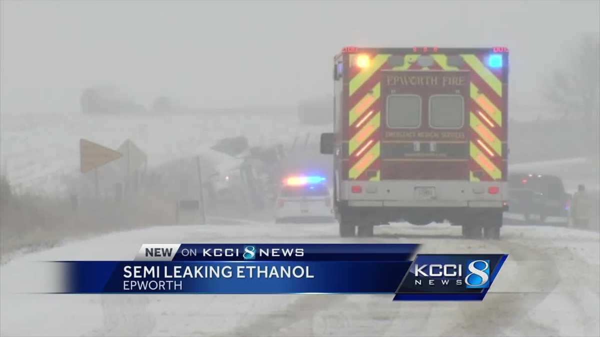 Tanker truck crash causes leak of 1,500 gallons of ethanol