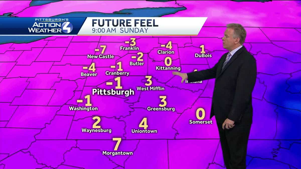Flash freeze expected Sunday morning