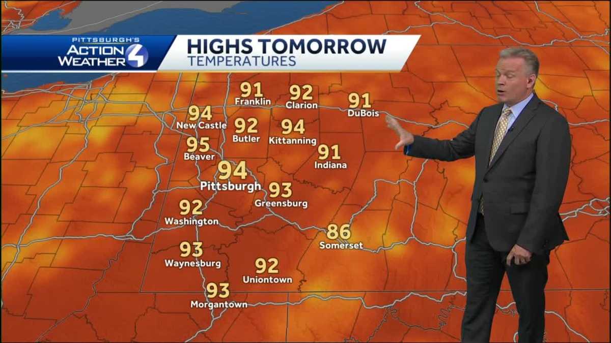 Heat wave continues Monday with highs in the 90s