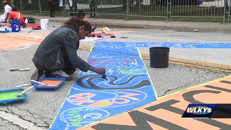 Artists paint ‘Black Lives Matter’ street mural in downtown Indianapolis Artists paint ‘Black Lives Matter’ street mural in downtown Indianapolis
