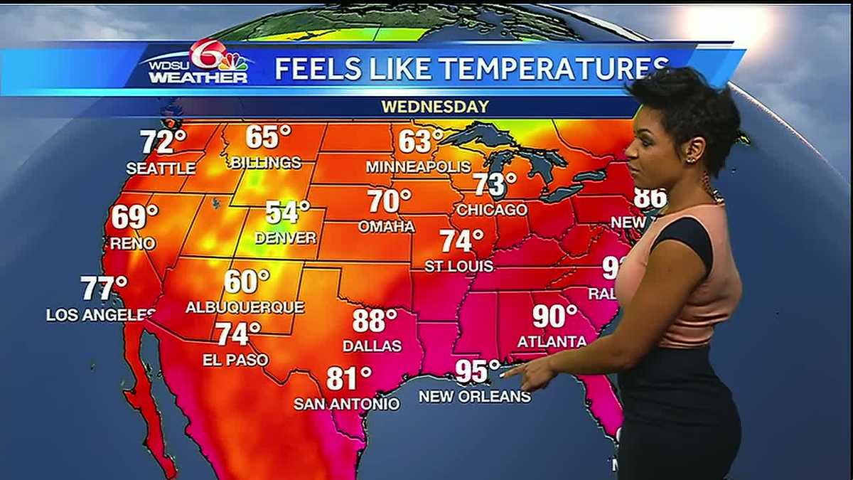 Wednesday: Hot afternoon, weekend changes