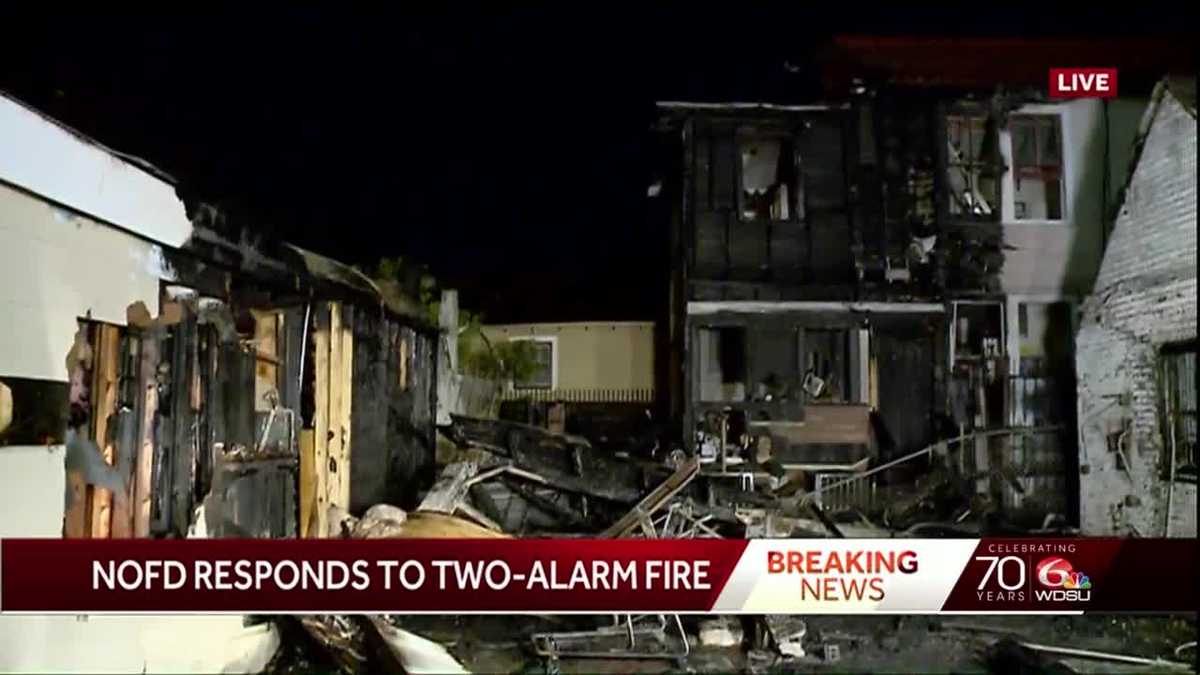 Multiple buildings destroyed in two-alarm fire