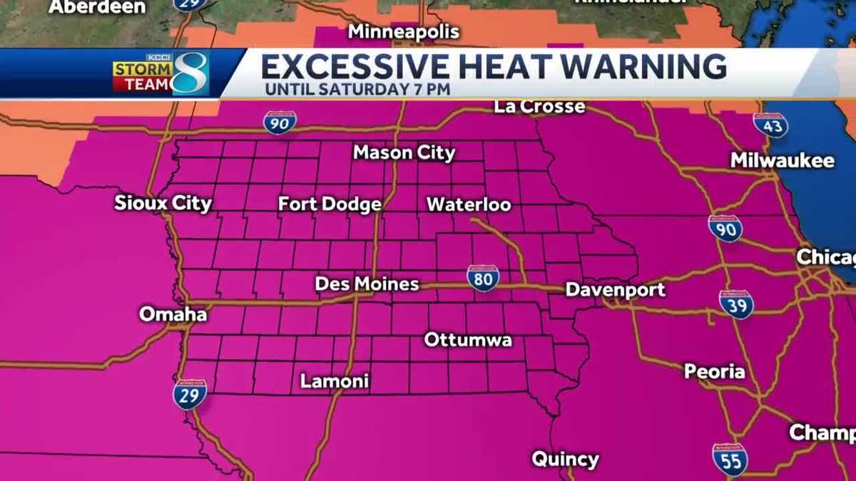 Dangerous conditions persist, Iowa under excessive heat warning