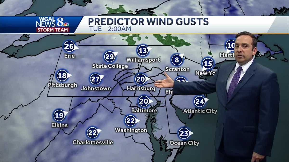 Turning Windy & Cool For Tuesday
