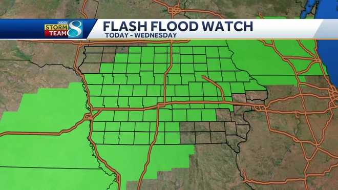 Flash flood watch part of severe storm threat