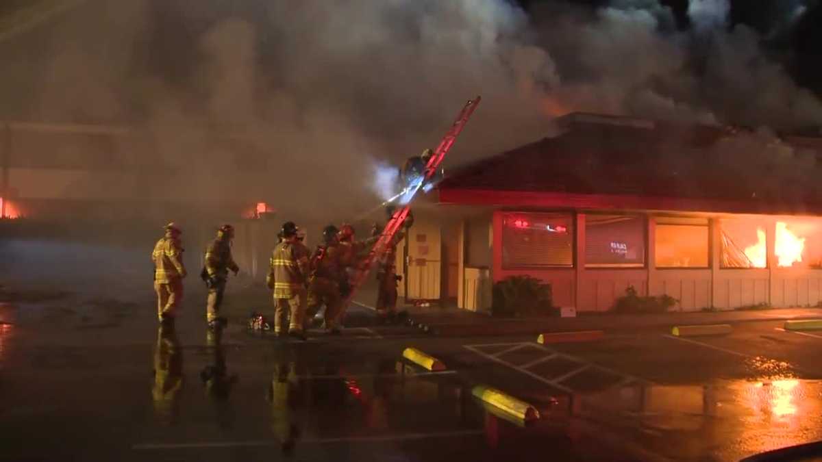 Firefighter falls during training at Carmichael Denny's