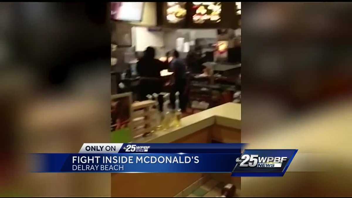 Customer captures fight involving McDonald's employees