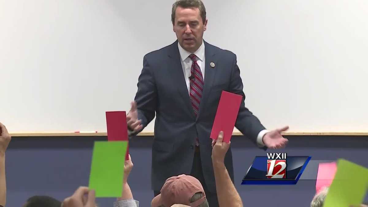 Tempers flare at town hall meeting with Congressman Mark Walker