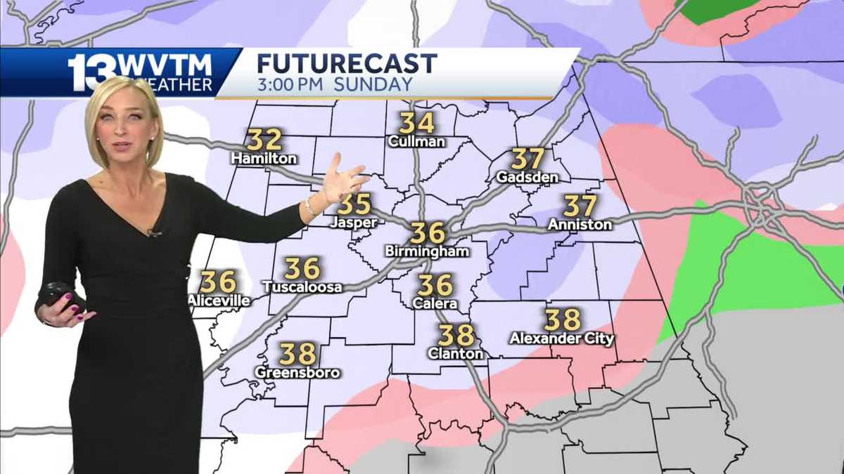 Alabama weather forecast January 2022 cold, dry, mostly sunny