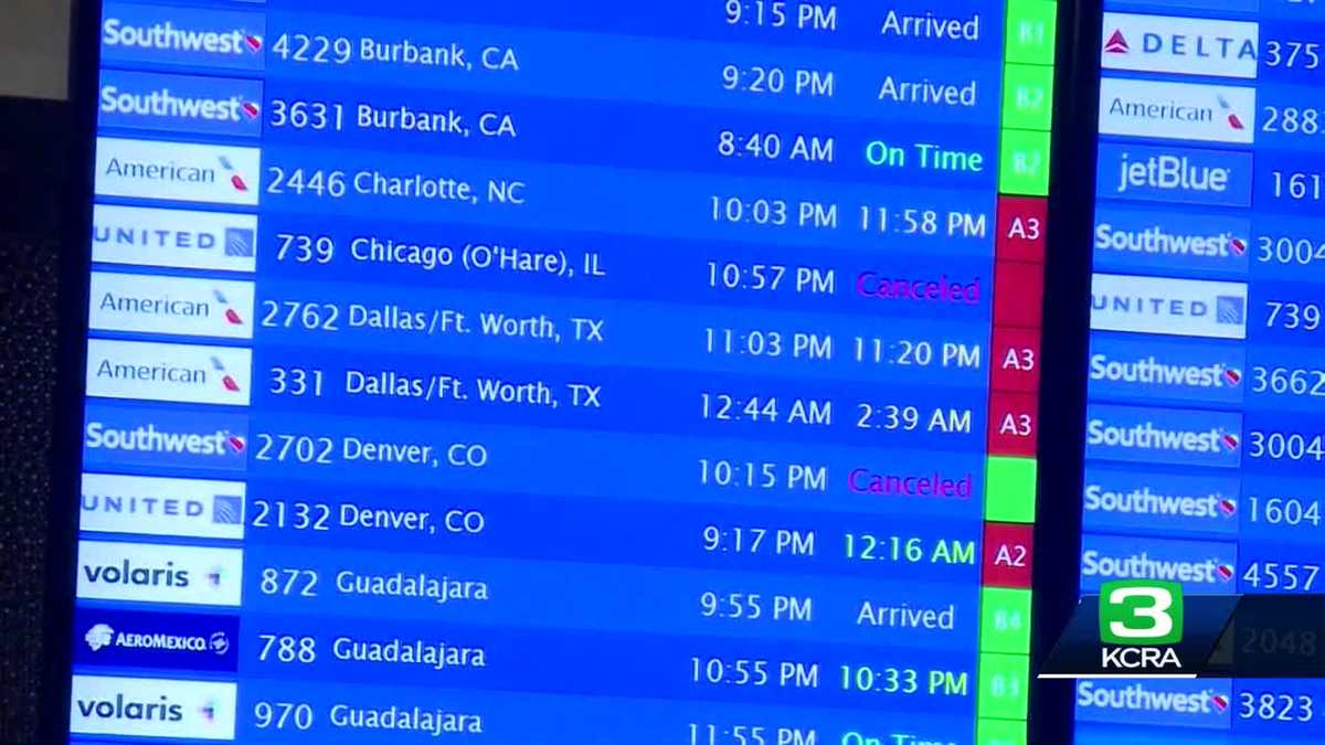 SMF delays, cancellations reported as parts of country brace for cold