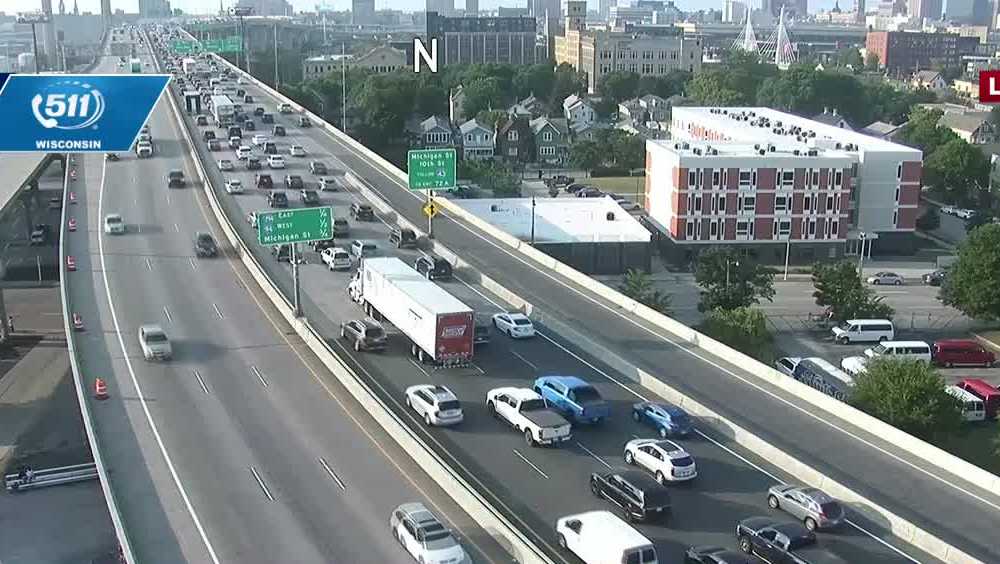 Woman, child injured in rollover crash near Marquette interchange