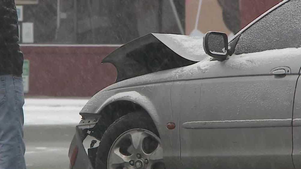 Slick road conditions cause mess across Louisville