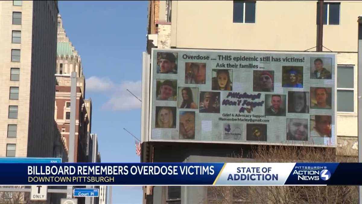 Downtown Pittsburgh billboard remembers overdose victims