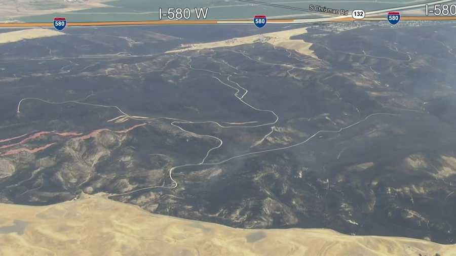 Photos and video: LiveCopter 3 shows where the Corral Fire burned