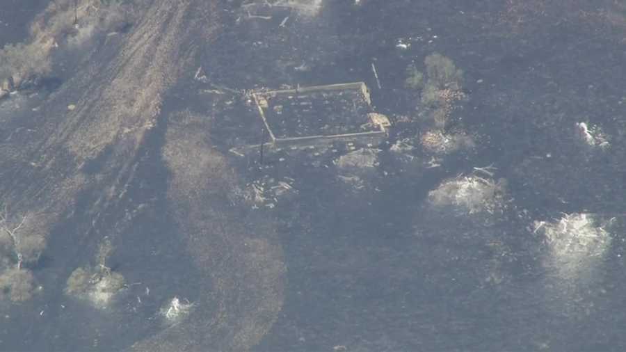 Photos and video: LiveCopter 3 shows where the Corral Fire burned